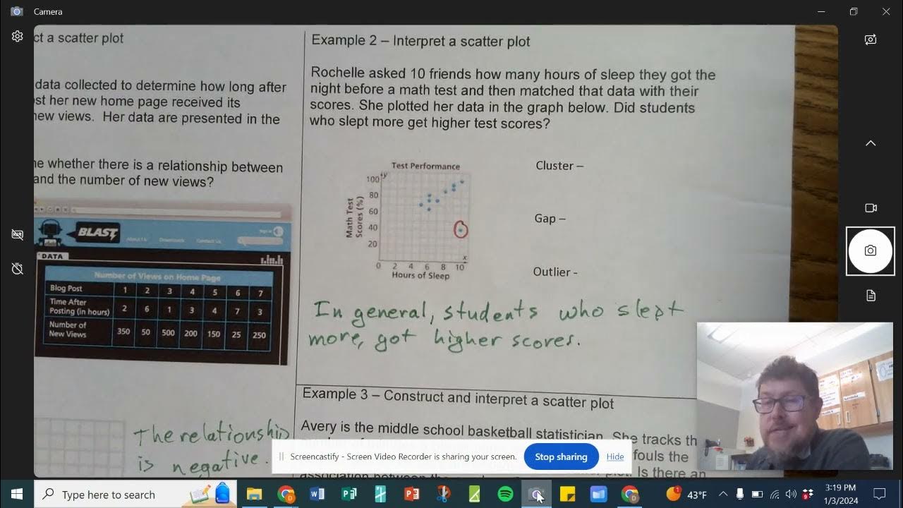 4.1 Construct and Interpret Scatter Plots - YouTube