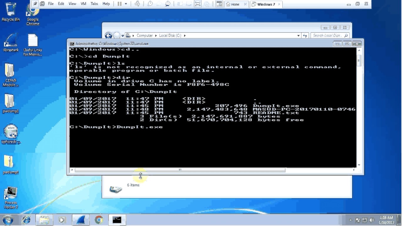 Memory Forensics Tutorial 2 - Dump the Memory by using "Dumpit" - YouTube