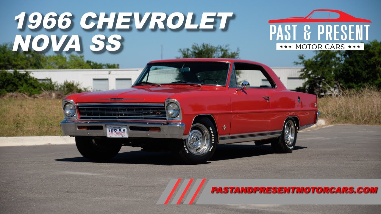 1966 Chevy Nova SS Red Black 170230 - YouTube