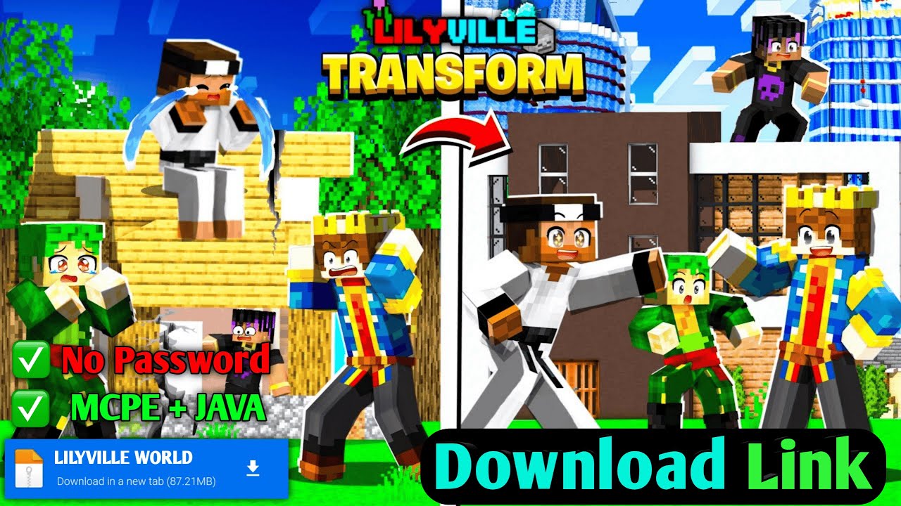 @AnshuBisht LILYVILLE WORLD DOWNLOAD | JAVA + MCPE World Download 🤩ll ...
