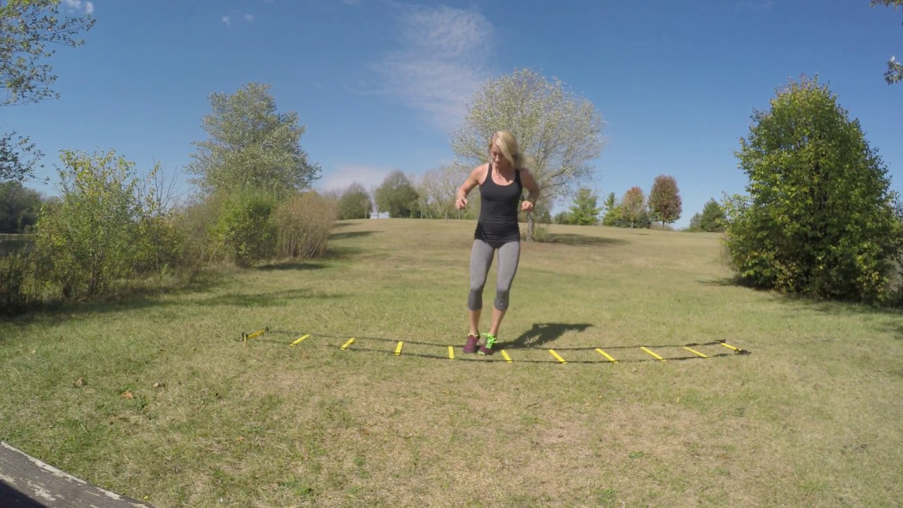 Ladder drill lateral two ins right lead - YouTube