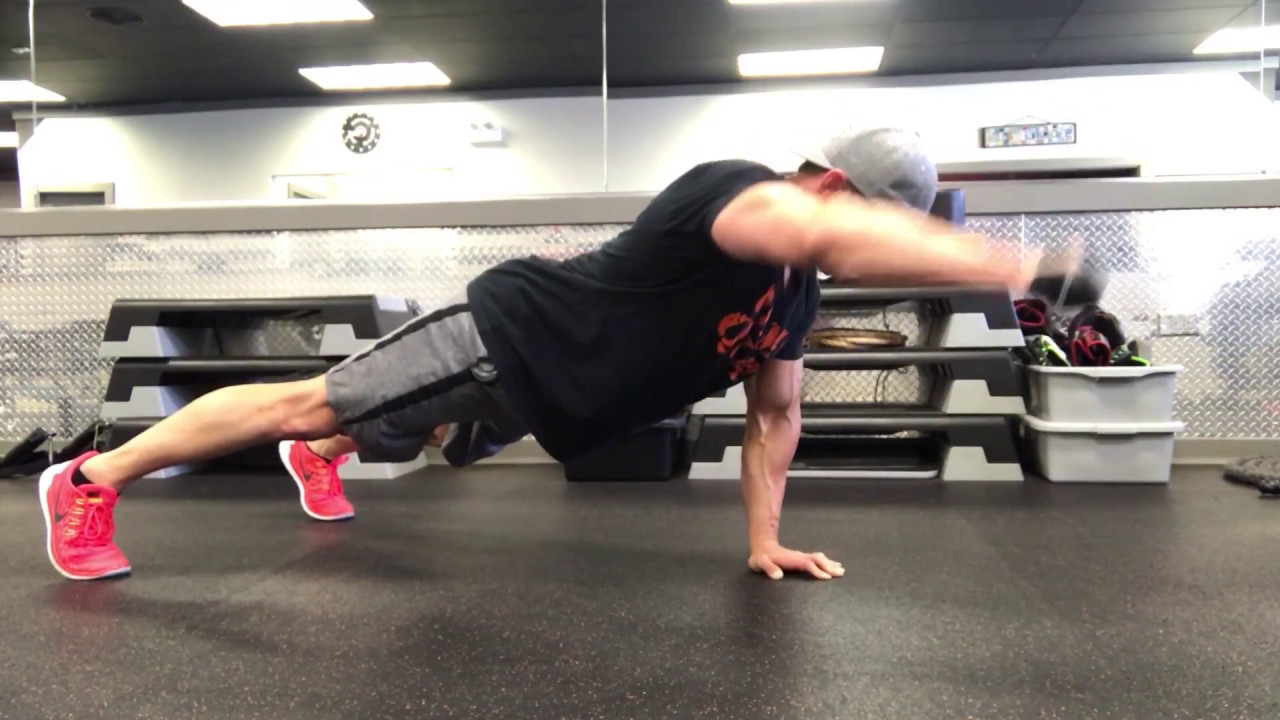 Single Arm Dumbbell Front Raise Plank - YouTube