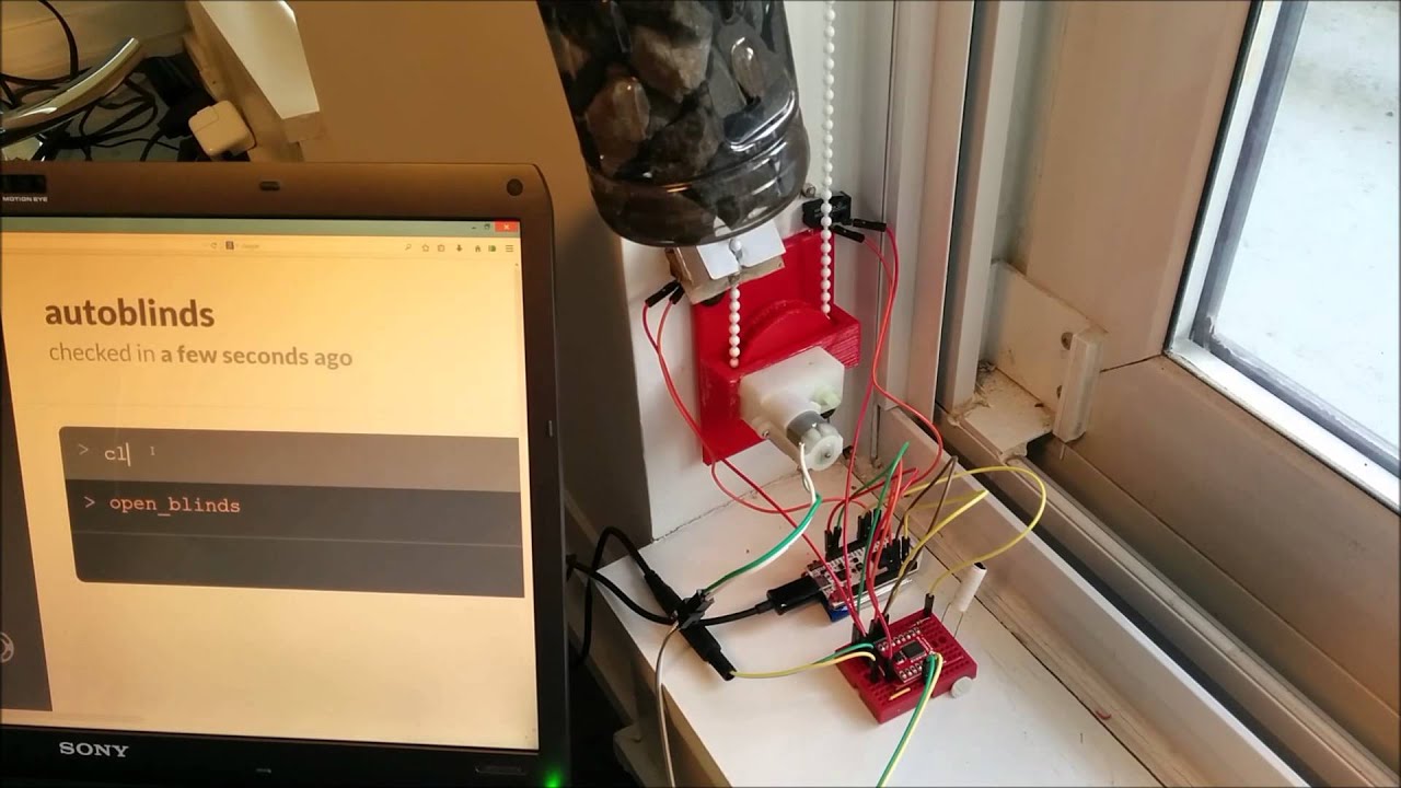 Automated blinds with a bit of 3D printing and a Pinoccio wireless ...