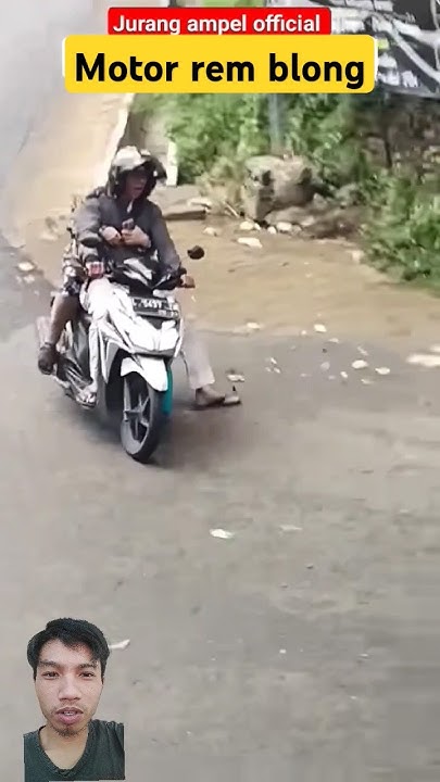 motor rem blong hingga nabrak mobil - YouTube