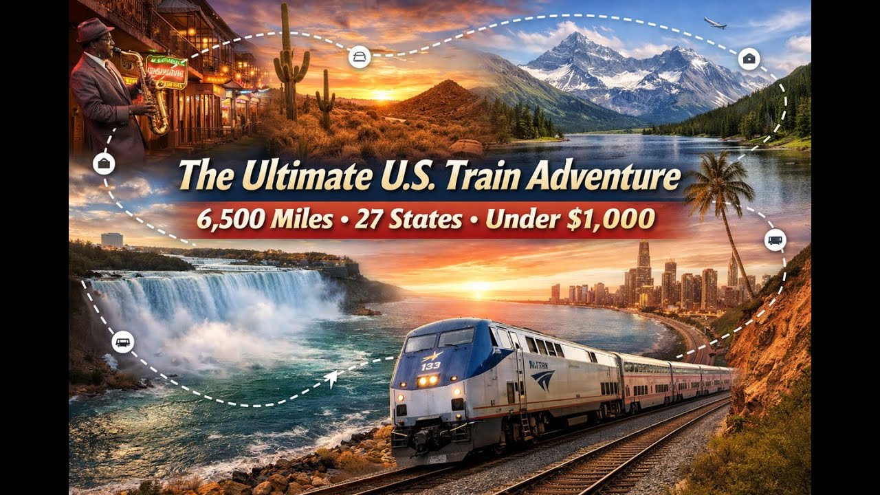 The Ultimate U.S. Train Adventure 🇺🇸🚆 | 6,500 Miles Across 27 States ...