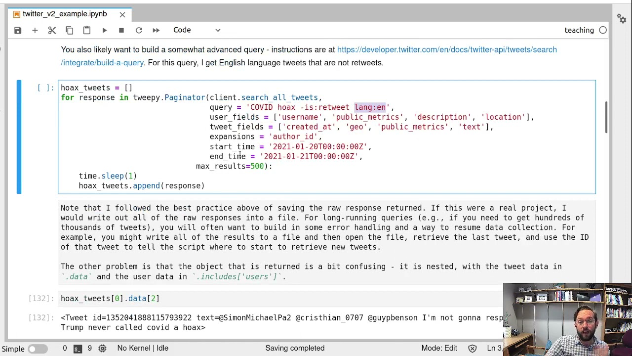 Using the Twitter API for Academic Research Track - Using tweepy to do ...