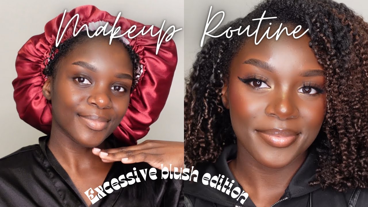 TikTok Blush Makeup Routine on Dark skin - PFG - YouTube