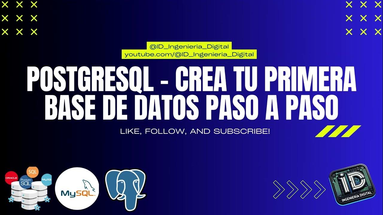 PostgreSQL - Crea tu primera base de datos paso a paso - YouTube