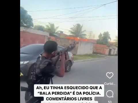 Traficante dando tiro pro alto na favela, a bala perdida vem das armas de quem mesmo?