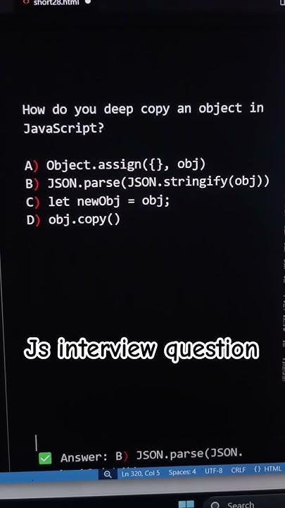 javascript interview question#js #javascript #trending #viralvideo #javascriptinterview #mnc # ...