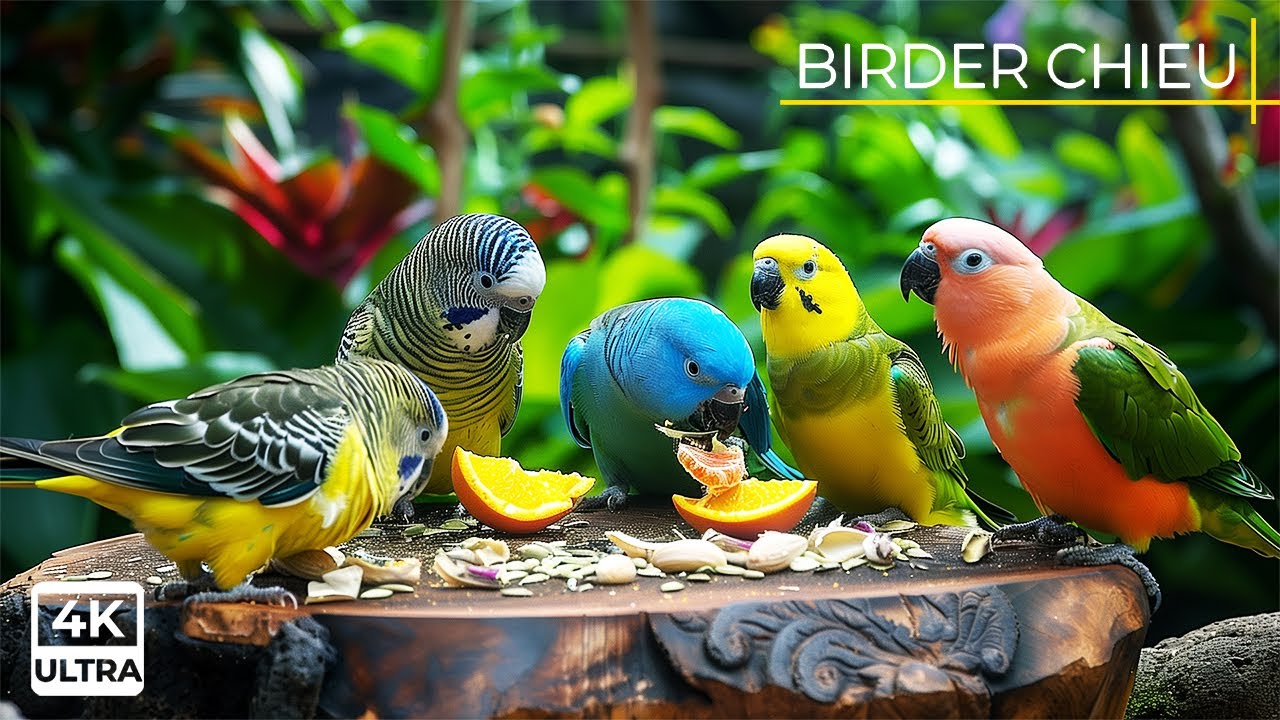 🔴😸 Birds And Squirrels Dancing in the Garden🕊️🐿️ Live 12 Hours in Ultra ...
