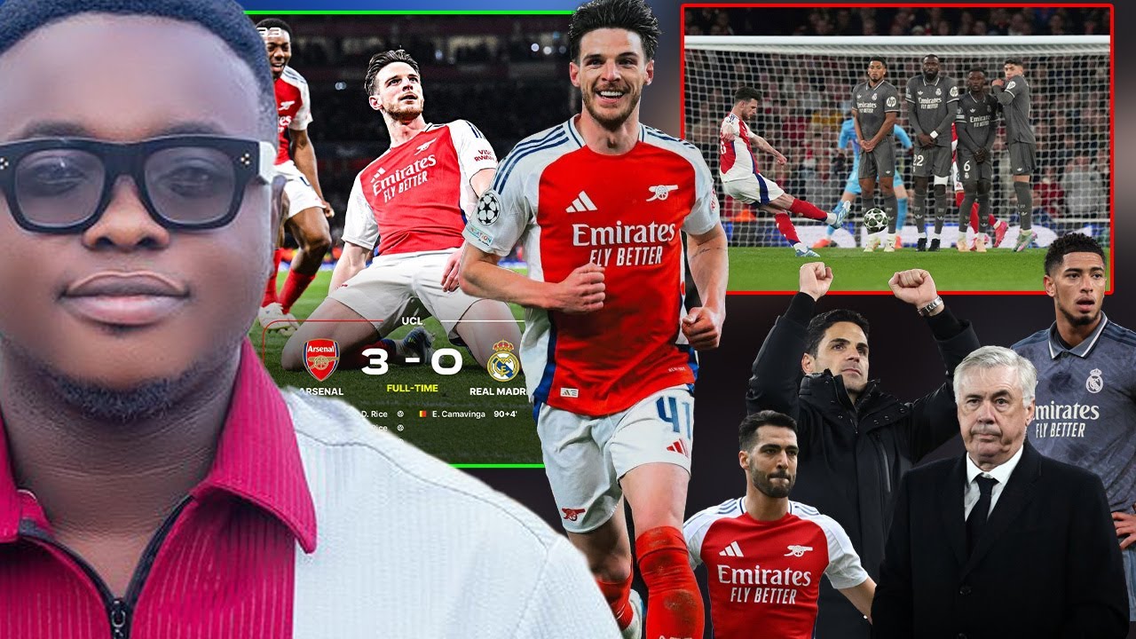 ARSENAL 3 - O MADRID. DECLAN RICE CLASS, VINI AND MBAPPE MISSING. WHAT ...