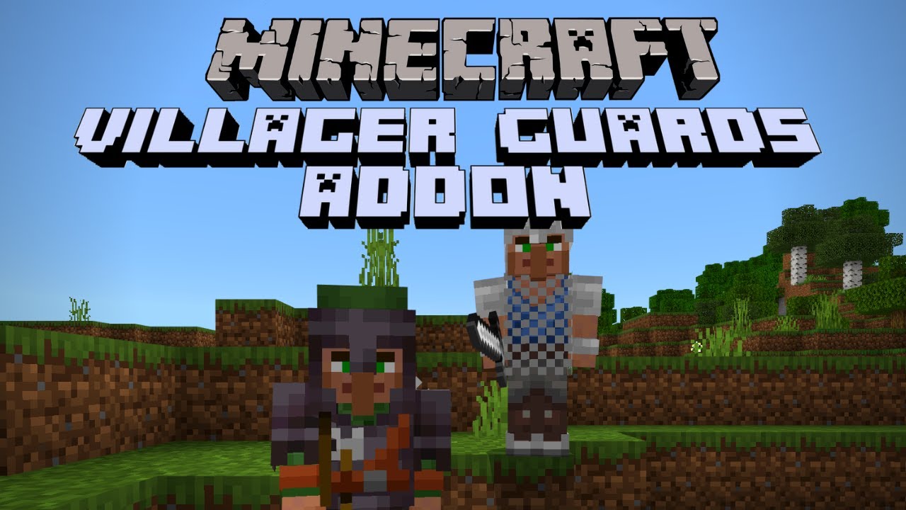 Minecraft villager Guards Addon ! More villagers ! MCPE ! Bedrock ...