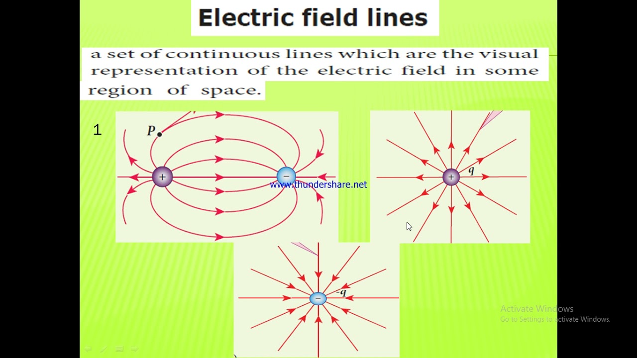 12th physics/Electrostatics Em/electric field lines/part 6 - YouTube