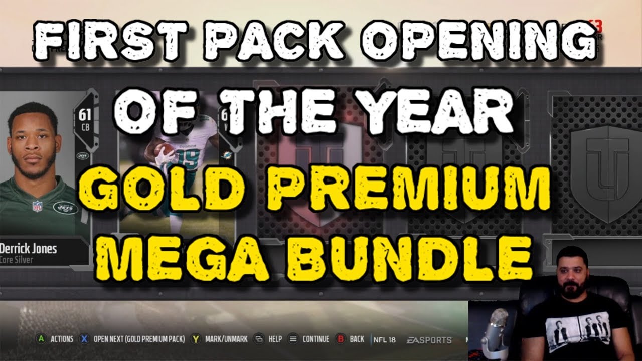 GOLD PREMIUM MEGA BUNDLE! 33 GOLD PREMIUM PACKS! Madden 18 Ultimate ...