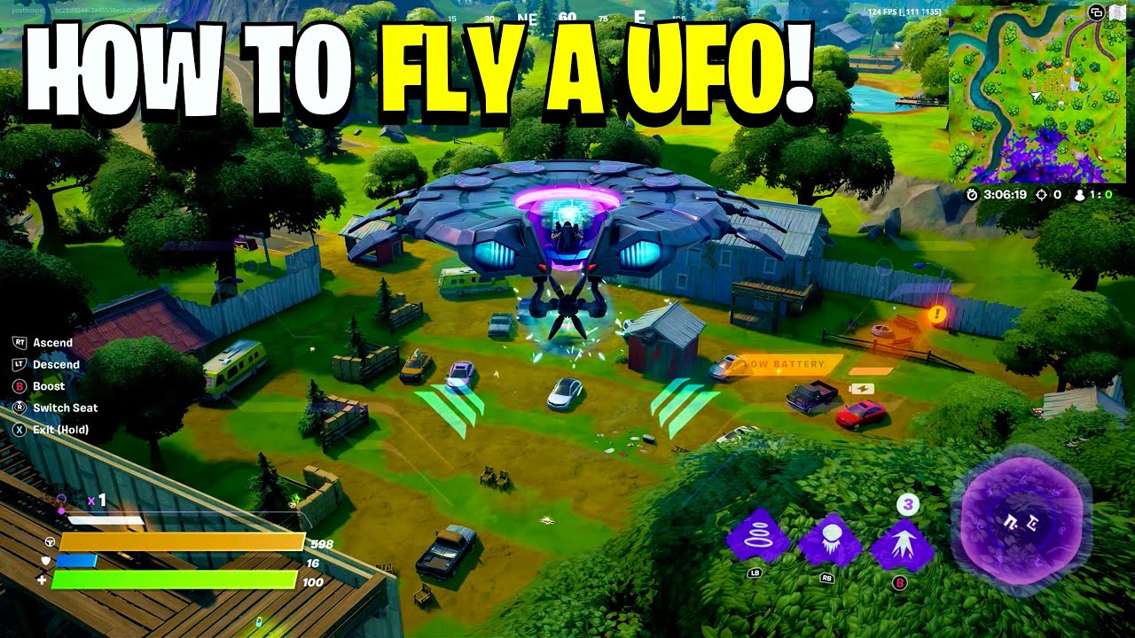 How to FLY a UFO in Fortnite Season 7... - YouTube
