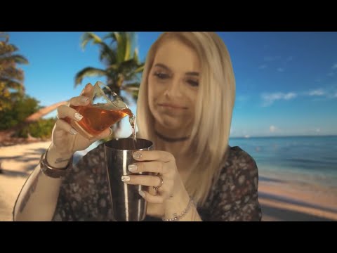 [ASMR] Beach Resort - Bartending, Scalp Massage, Facial {Roleplay ...