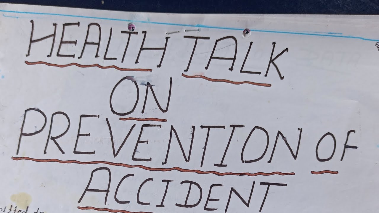 Health talk on Prevention of Accident | prevention of road accident ...