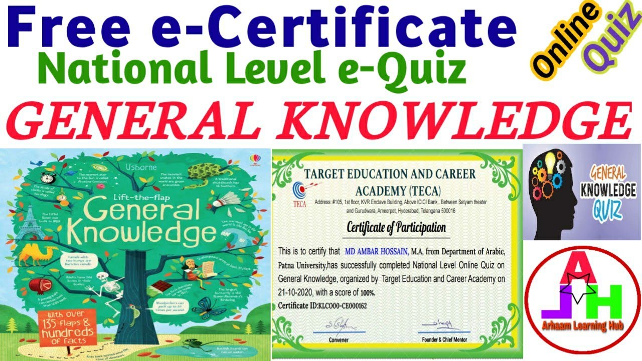 General Knowledge Quiz | Online Quiz on General Knowledge | Online Quiz ...