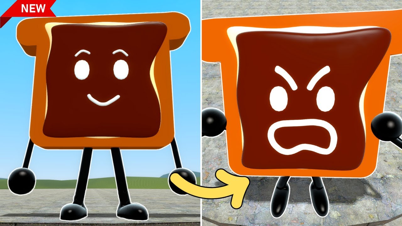 New Bread Jelly From Battle For Dream Island 3D Memes Nextbot In Garry's Mod - YouTube