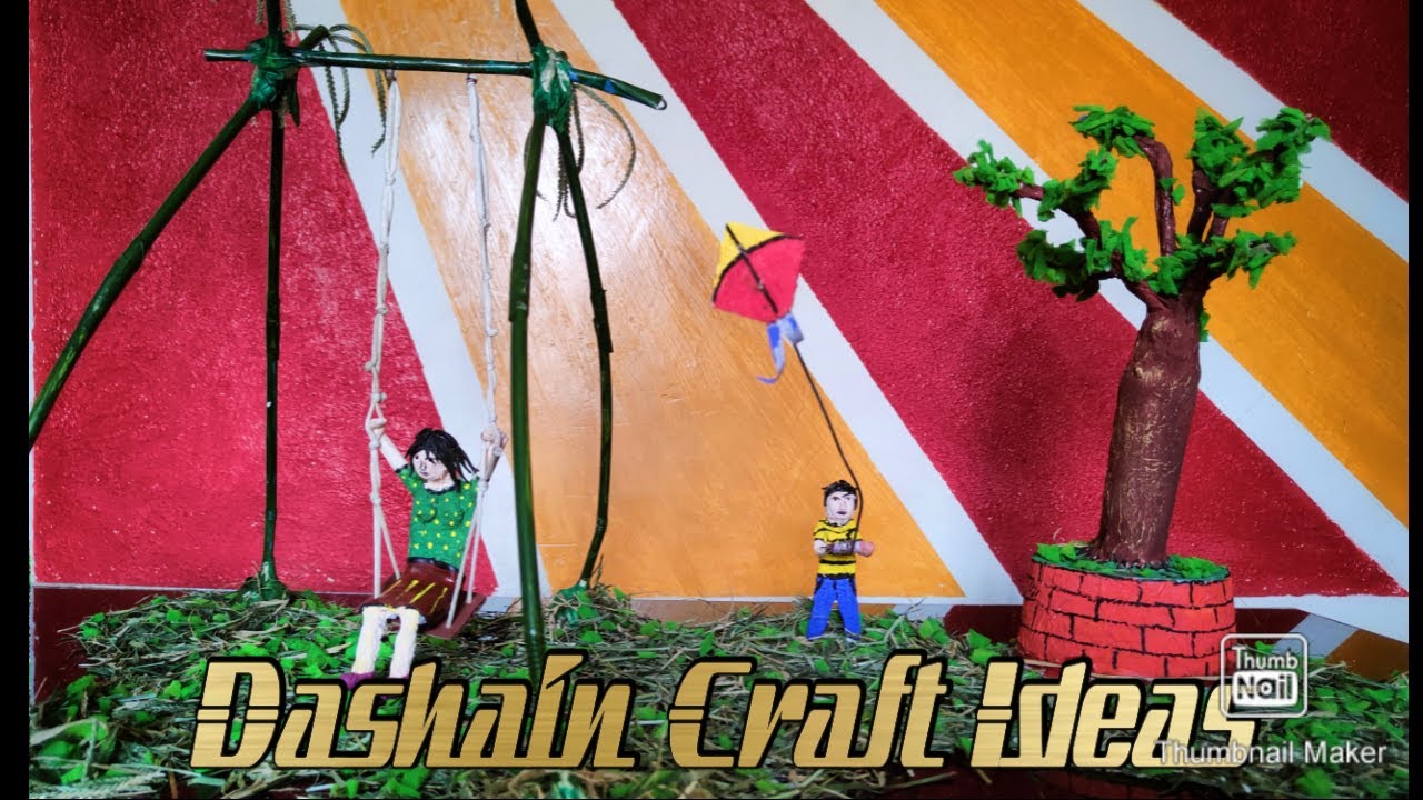 DASHAIN CRAFT IDEAS | Making Craft from Waste - YouTube