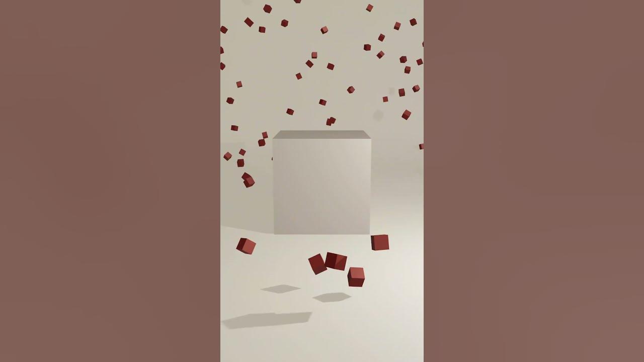 falling cube #shorts #looping #physics #3d #animation - YouTube