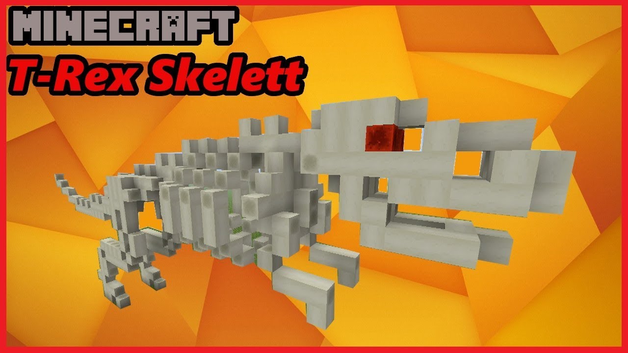 Minecraft Tutorial - T-Rex Skelett bauen ( Deutsch ) - YouTube