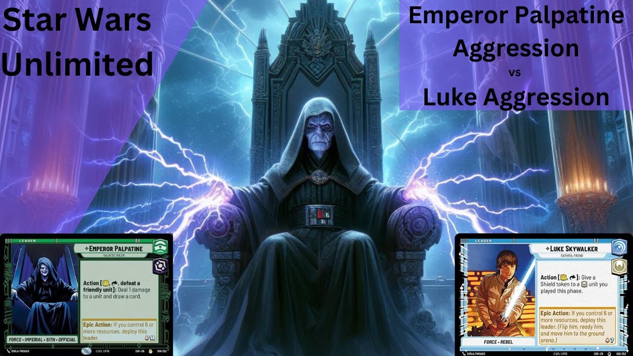 Emperor Palpatine Aggression vs Luke Skywalker Aggression Star Wars ...