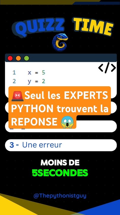 🚨Seul les GENIES en PYTHON trouvent la REPONSE 😱| Apprendre Python # ...