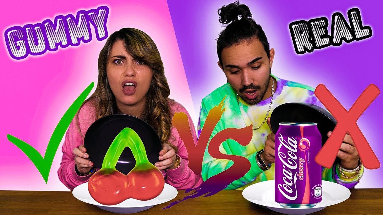 GUMMY FOOD VS REAL FOOD CHALLENGE !!! - YouTube