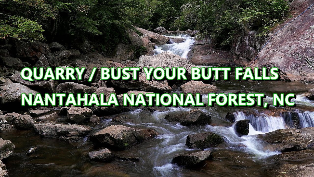 Quarry Falls / Bust Your Butt Falls - Highlands, North Carolina // 4K ...