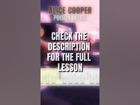 Alice Cooper - Poison Intro Riff - Guitar Tutorial Tabs - YouTube