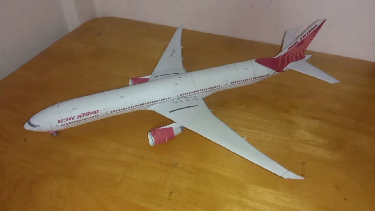 Air India Boeing B777-300ER Papercraft | Alvarez Papercraft - YouTube