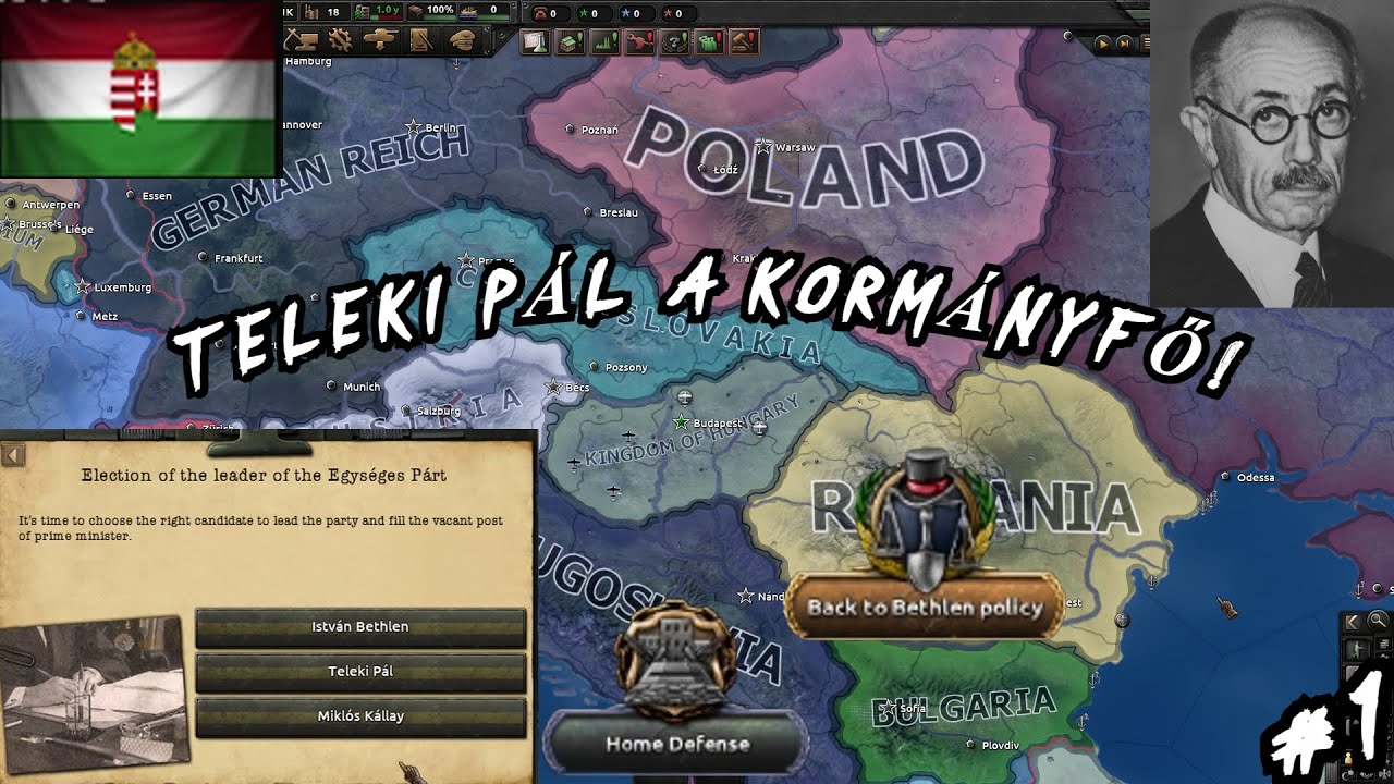 Hearts Of Iron IV Teleki Pál a Kormányfő! Non-Aligned Magyarország#1 ...