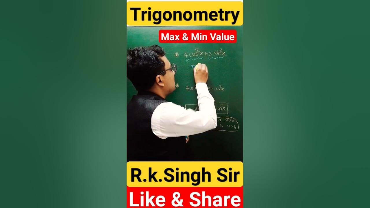 Maximum And Minimum Value Trigonometry Tricks Math Tricks Nda