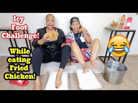 FRIED CHICKEN (ICY FOOT CHALLENGE) MUKBANG!! - YouTube