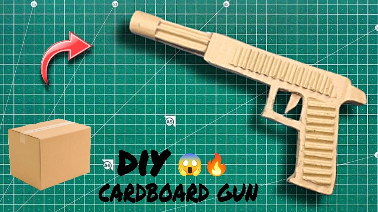 How To Make Cardboard Gun Simple And Easy Toy Gun Which Shoots