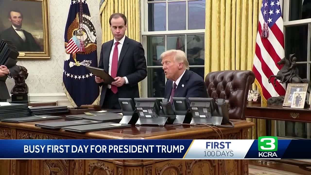 President Trump signed these executive orders on Day 1 - YouTube