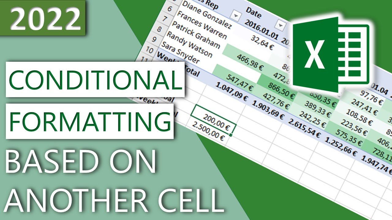 Conditional Formatting In Excel Based On Another Cell YouTube Conditional Formatting In Excel Based On Another Cell YouTube