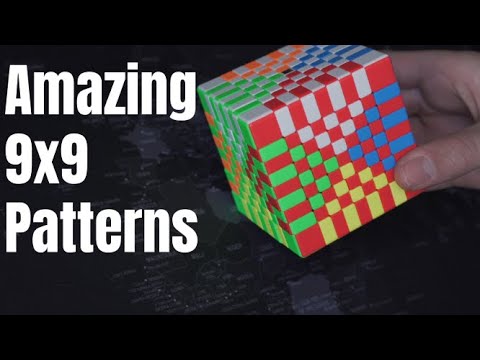 Amazing Patterns on a 9x9 Rubik's Cube - YouTube