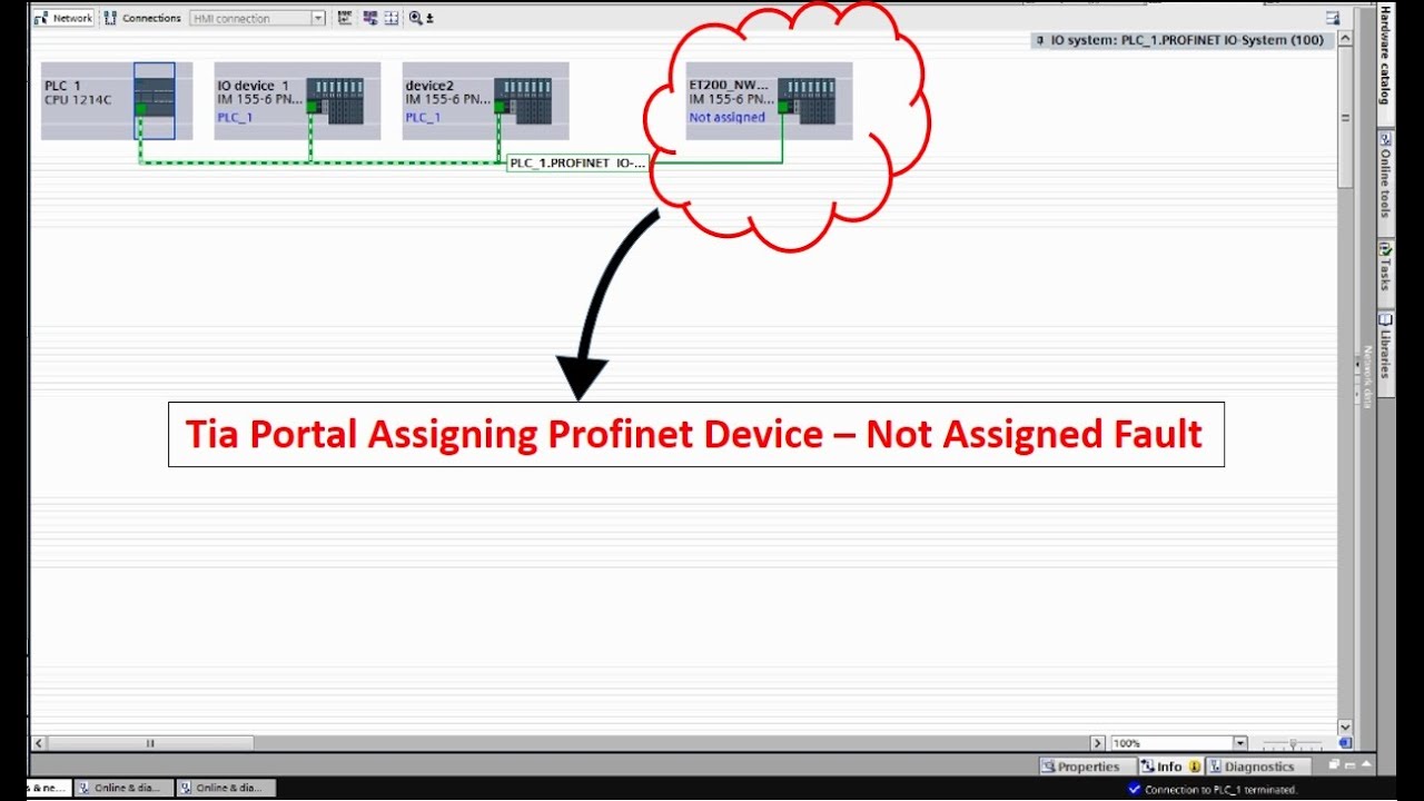 Tia Portal Assign Profinet Device - Not Assigned Fault - YouTube