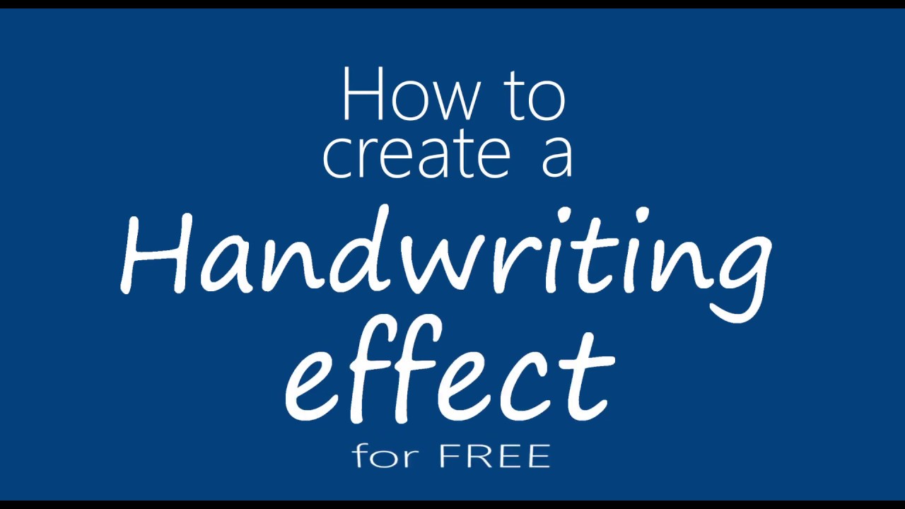 Create a handwritten or write-on revealing text effect using GIMP and ...