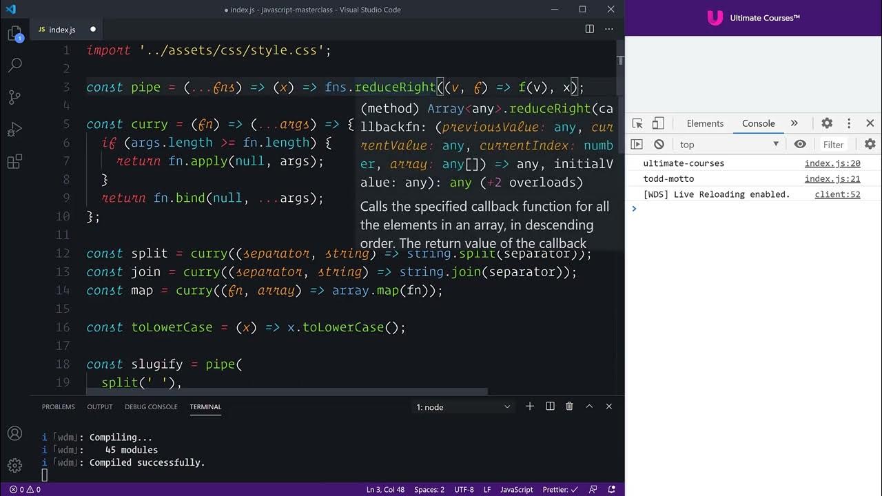 Ultimate JavaScript Masterclass 11 - Function Pipes and Currying - YouTube