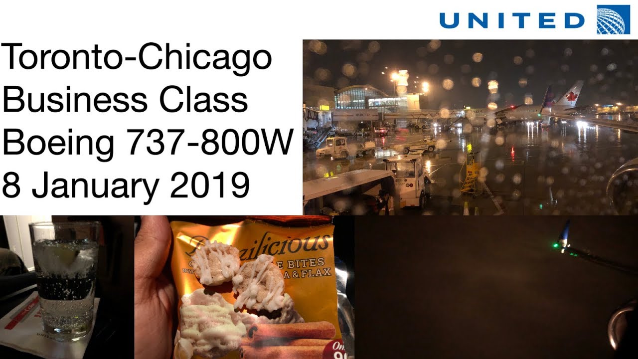 United BUSINESS Class: Toronto to Chicago - YouTube