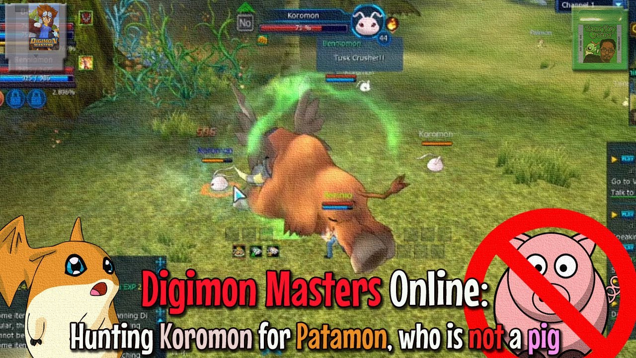 Digimon Masters Online: Hunting Koromon for Patamon, who is not a pig ...
