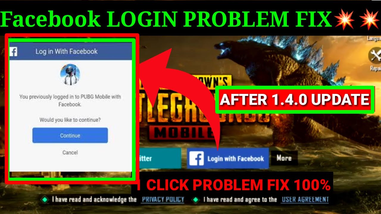FACEBOOK LOGIN ERROR / PROBLEM IN PUBG NEW UPDATE || PUBG LOGIN ISSUE ...