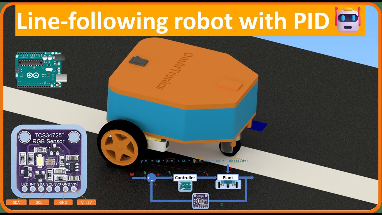 Robotics Project 15 Line Following Robot Using Pid And Tcs34725 Sensor With Arduino Part 2