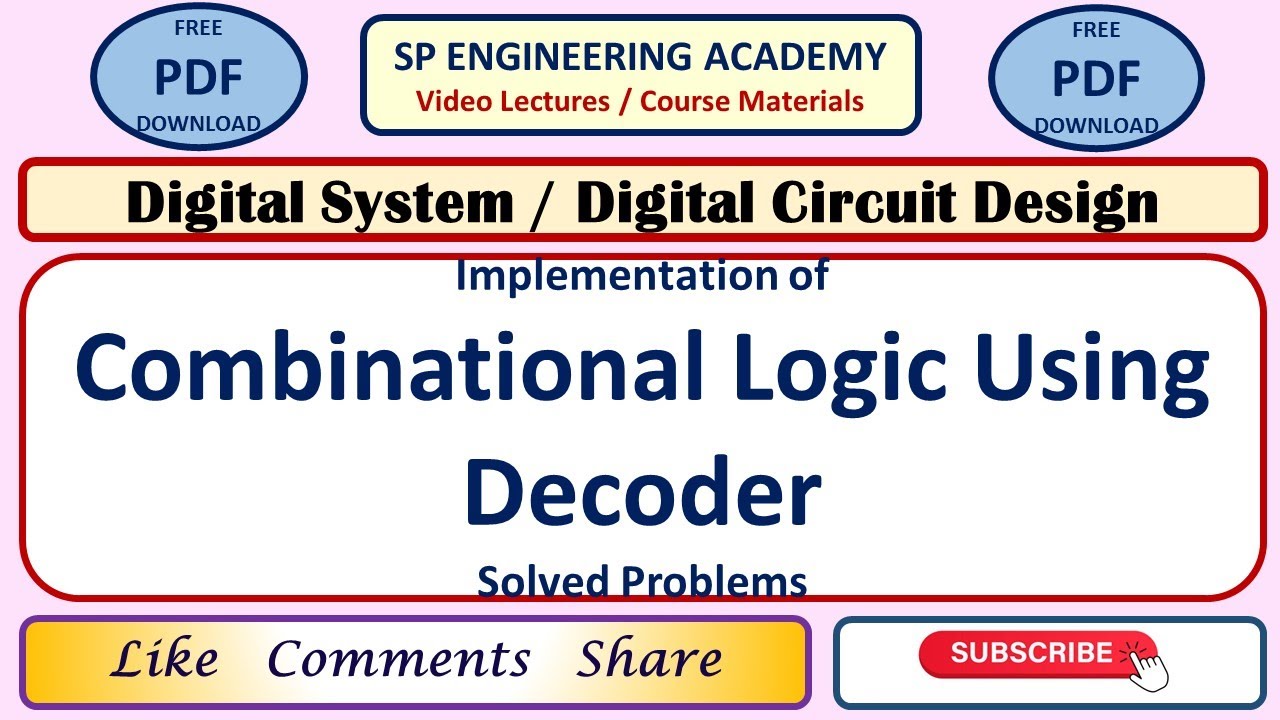 Ds 14 Implementation Of Combinational Logic Using Decoder Solved Problems Youtube