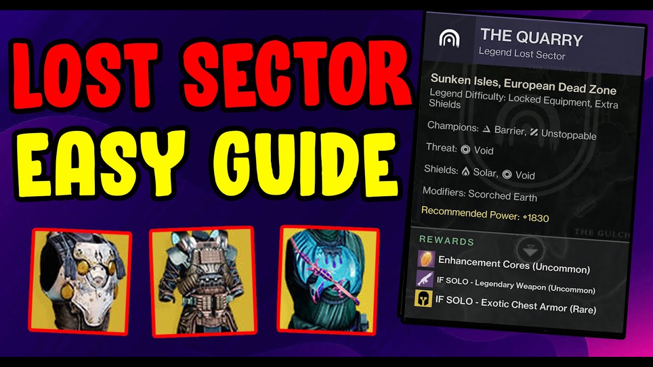The Quarry Legend Lost Sector Guide | Destiny 2 Legend Lost Sector ...