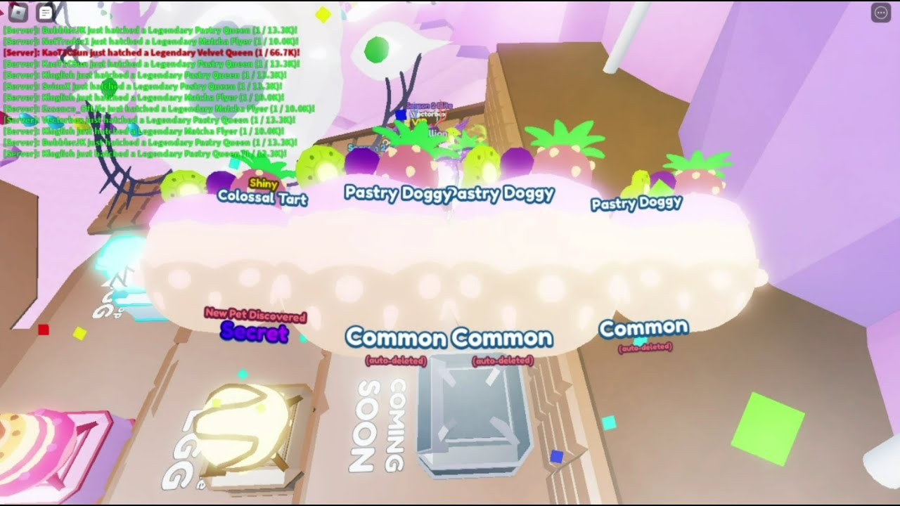 Hatching Shiny Colossal Tart and 2 Pastry Shards | Mining Simulator 2 ...